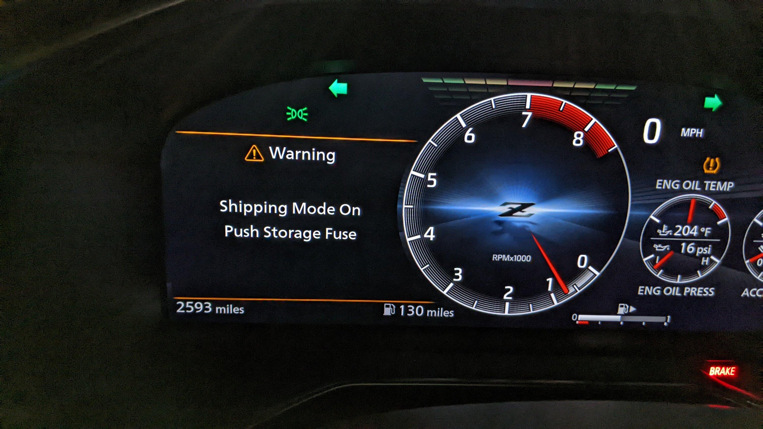 Shipping Mode On Push Storage Fuse